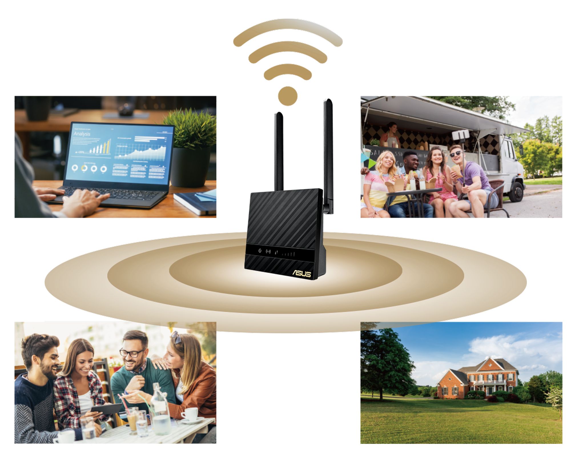 ASUS 4G-N16 Wi-Fi/LTE router čierny - Smarty.sk