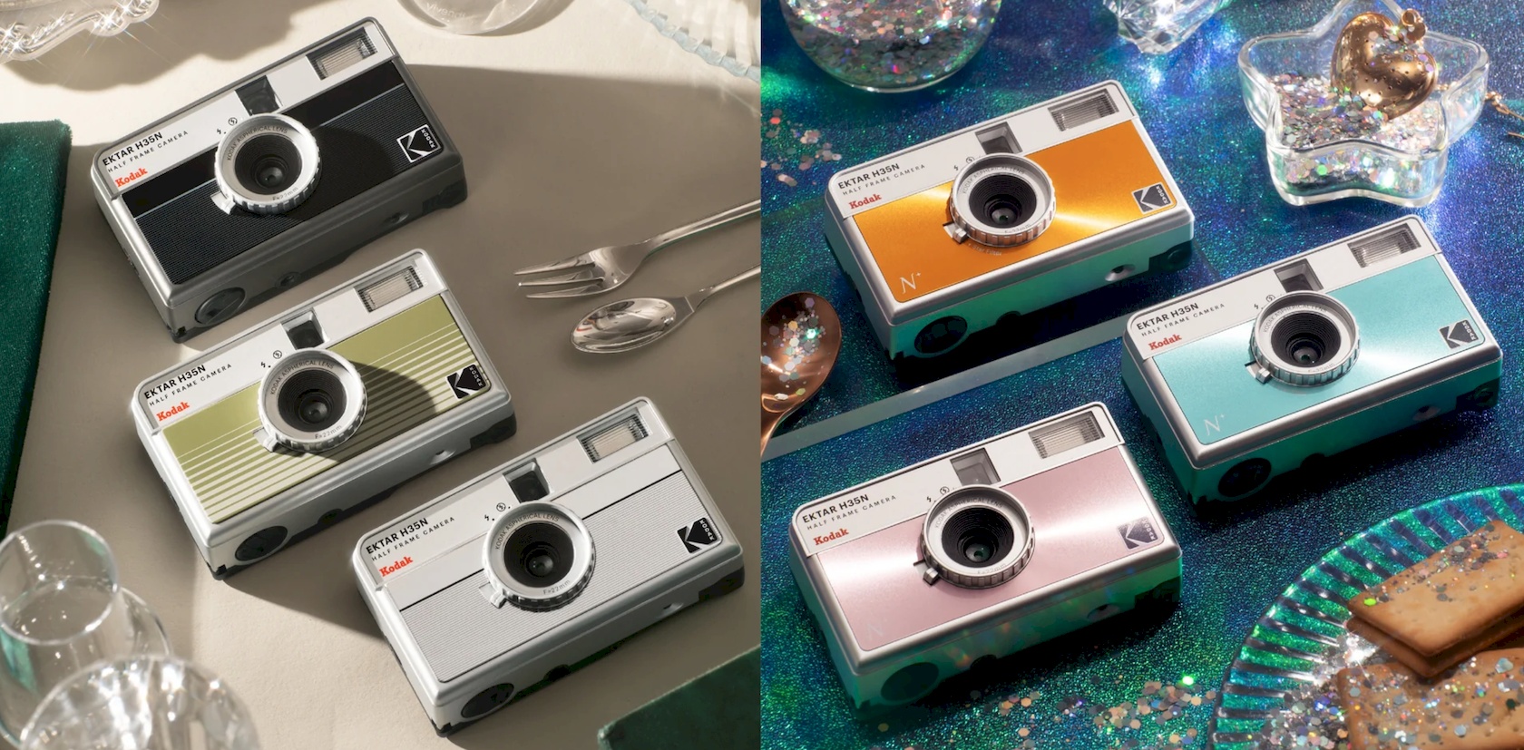 Kodak EKTAR H35N Striped Analogový fotoaparát černý - Smarty.cz